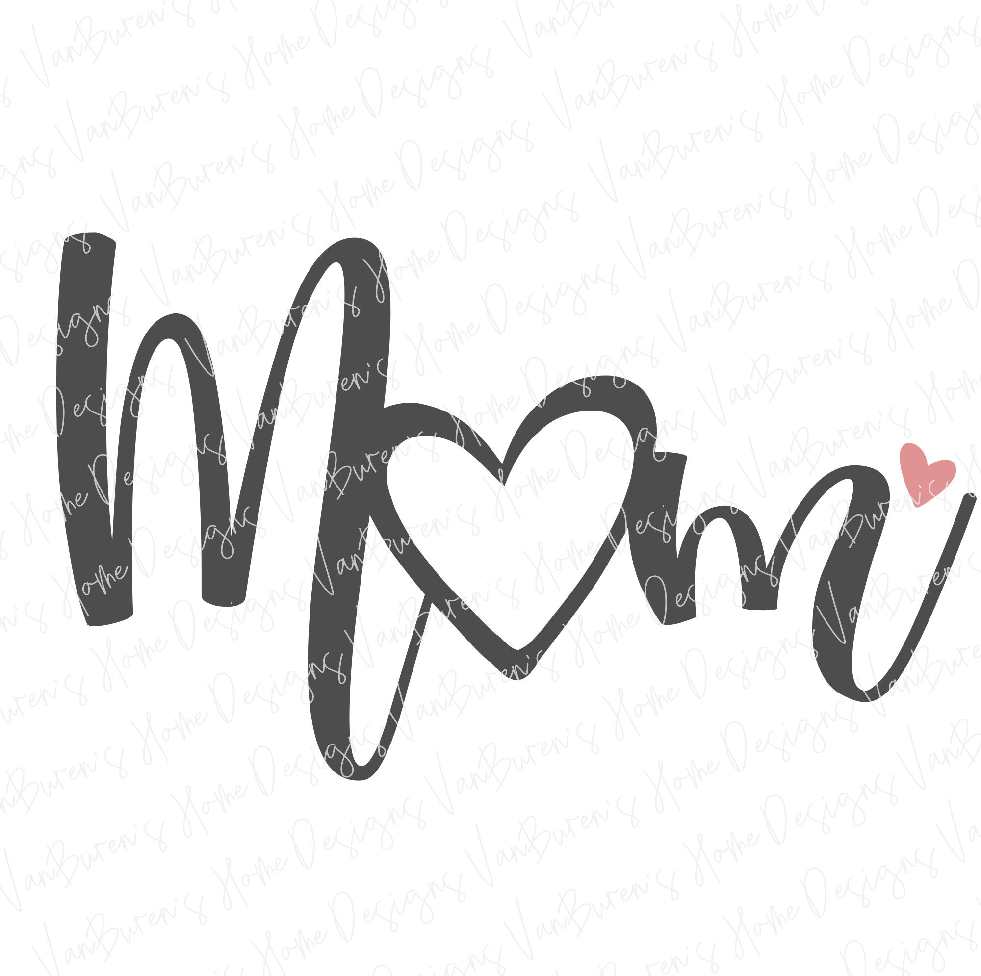 Mom Heart Cut File Formats Svg Dxf Eps Png and Pdf - Etsy