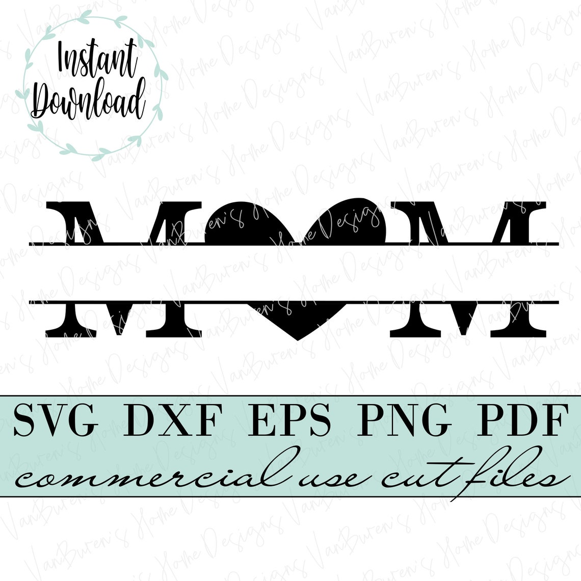 Mom Split Monogram Digital Download Cut Files Formats Svg Dxf - Etsy
