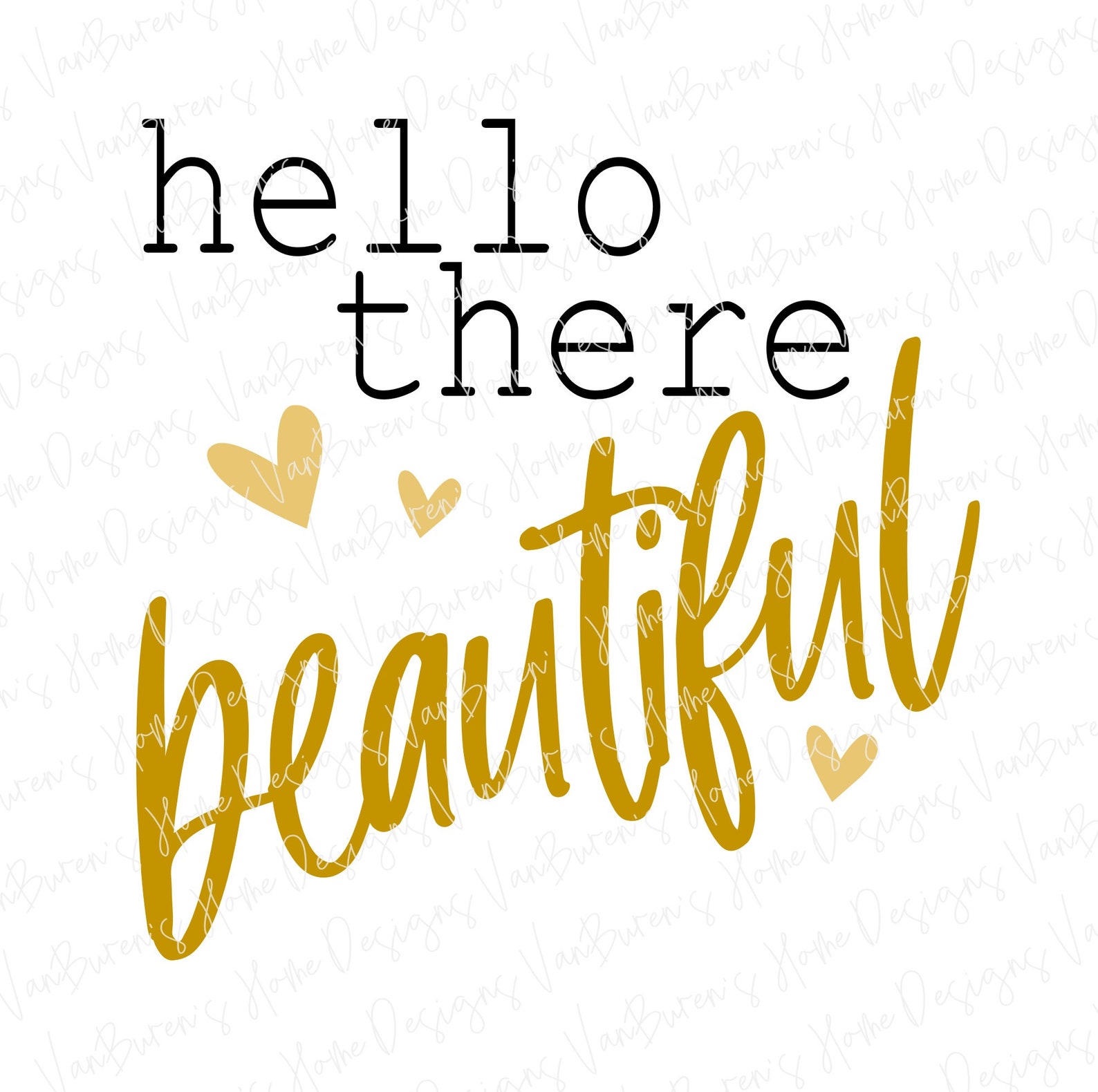 Hello Beautiful SVG Mug SVG Gift for Her Home Decor Svg - Etsy
