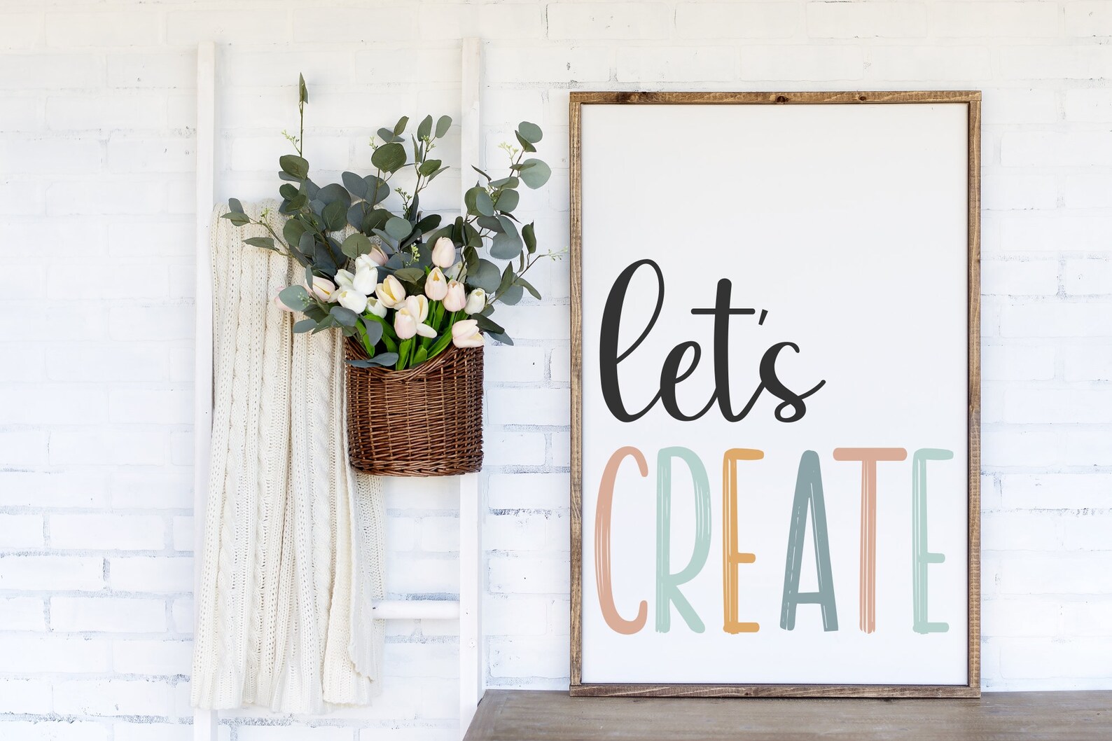 Lets Create Printable Classroom Wall Art Kids Craft Room - Etsy