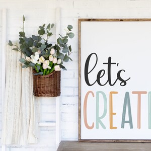 Lets Create Printable, Classroom Wall Art, Kids Craft Room Prints ...