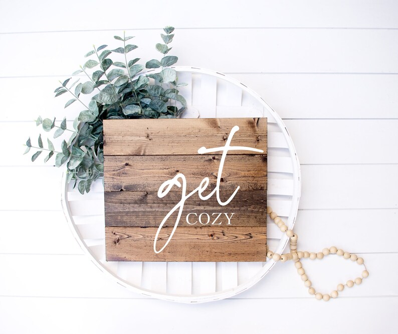 Get Cozy Cut File, Comfy SVG, Guest Room Sign, Pillow Svg, Over the Bed ...