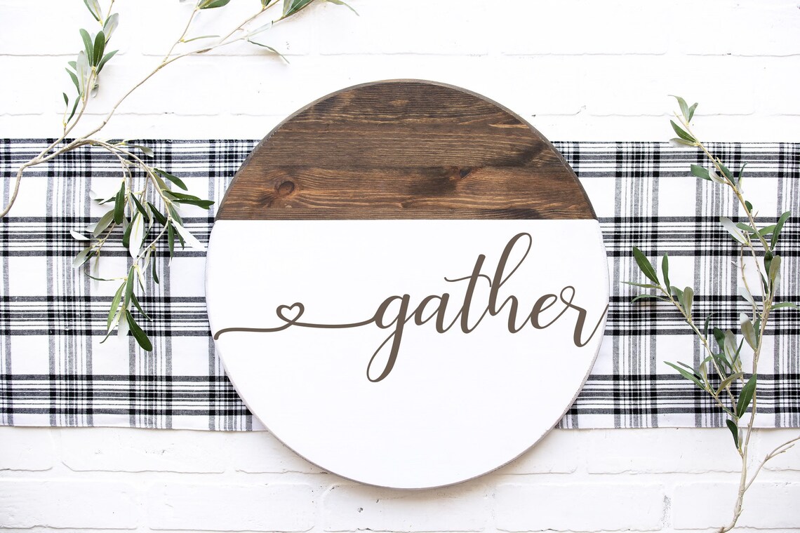 Gather SVG Gather Sign SVG Thanksgiving Svg Farmhouse Sign - Etsy