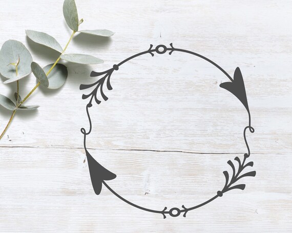 Arrow Circle Svg Arrow Wreath Svg Arrow Frame Arrow - Etsy