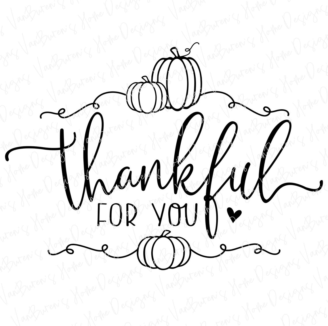 Thankful for You SVG Design Thanksgiving Svg Thankful Png - Etsy