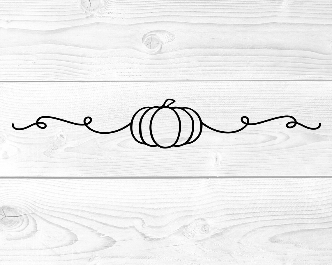Pumpkin Vine Design Pumpkin Outline Svg Pumpkin Decal Svg - Etsy