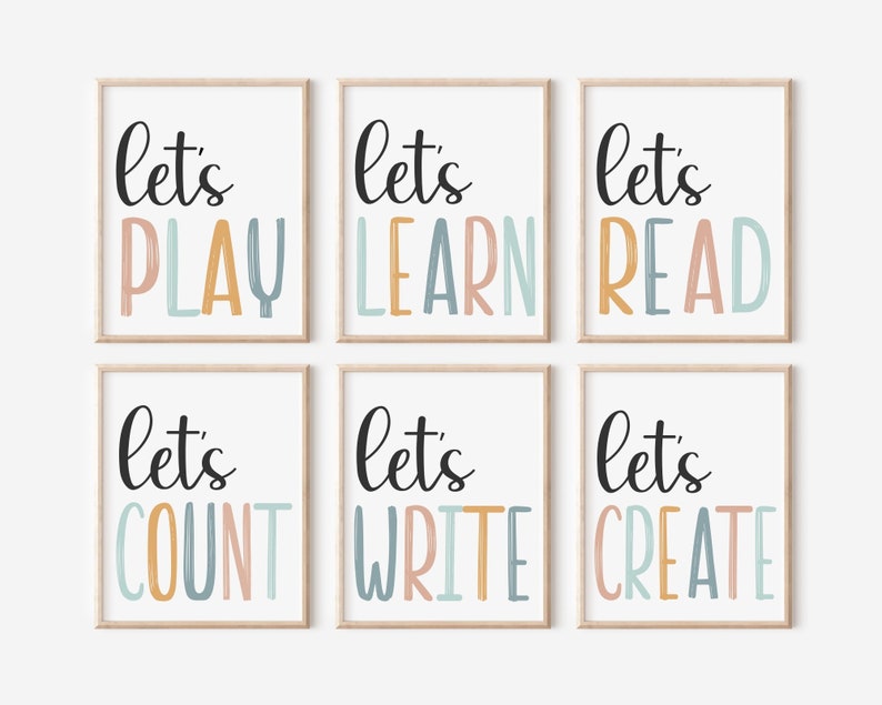 Classroom Wall Art Printable Set of 6 Educational Prints - Etsy