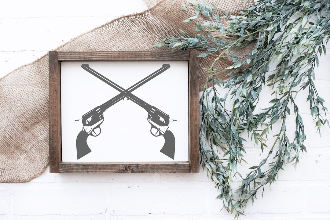 Crossed Pistols SVG, Gun Logo Svg, Revolver Svg, Gun Svg, Gun Files for ...