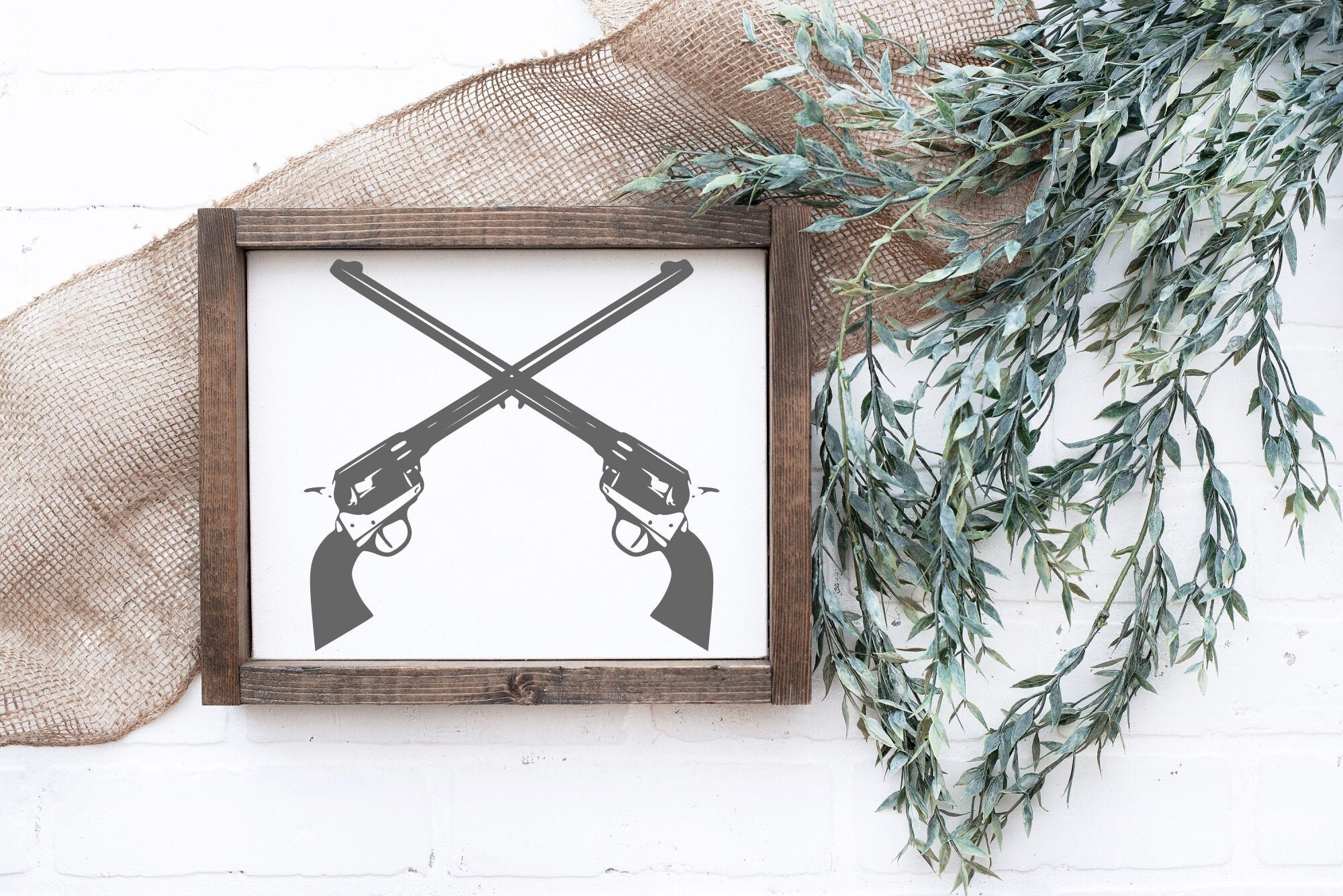 Crossed Pistols SVG Gun Logo Svg Revolver Svg Gun Svg Gun - Etsy