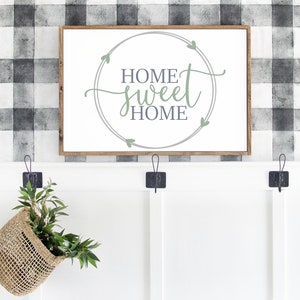 Printable Home Sweet Home Wall Art Home Word Print Modern - Etsy