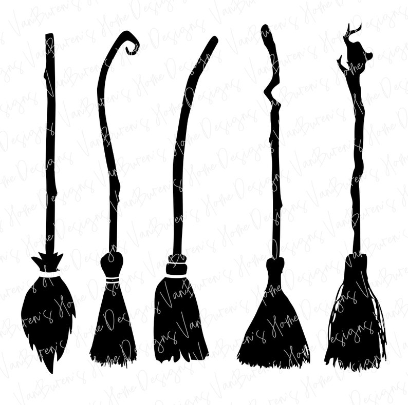 Witches Broom Bundle Broomstick Svg Witch Accessories Cut - Etsy