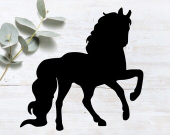 Standing Horse Svg, Prancing Horse Svg, Stallion. Vector Cut File for ...