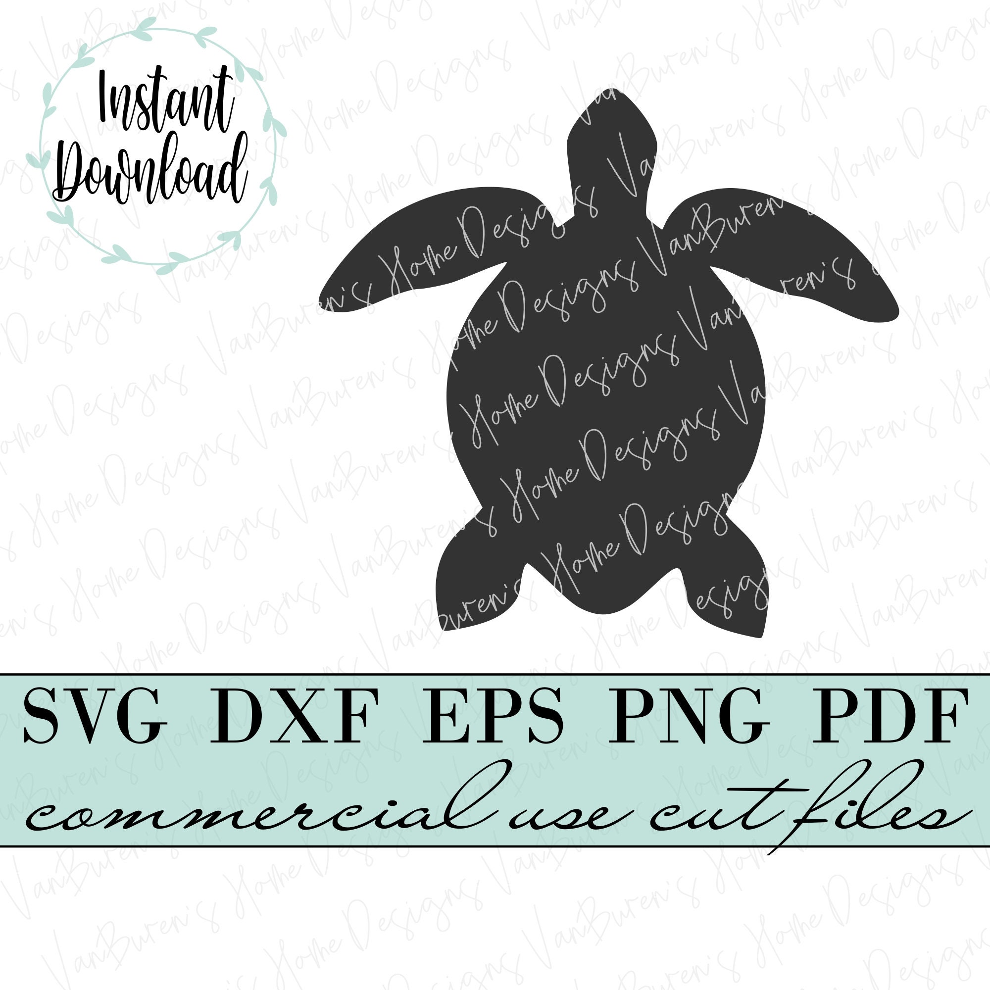 Sea Turtle Cut File Formats Svg Dxf Eps Pdf and Png - Etsy Canada