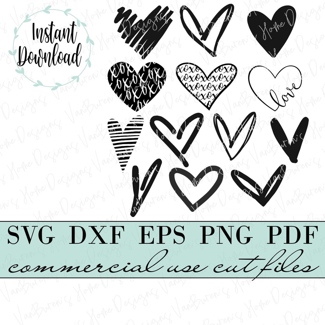 Heart Bundle SVG Heart Bundle Vector Files Heart Png - Etsy