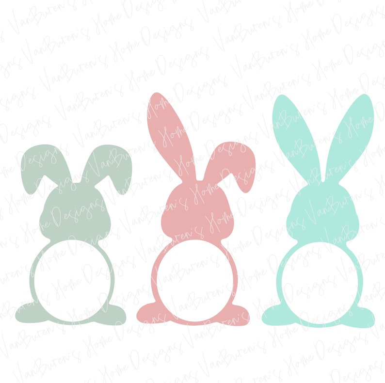 Easter Monogram Svg Easter Name Tags Bunny Monogram Svg | Etsy