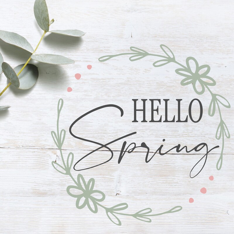 Hello Spring Svg - Etsy