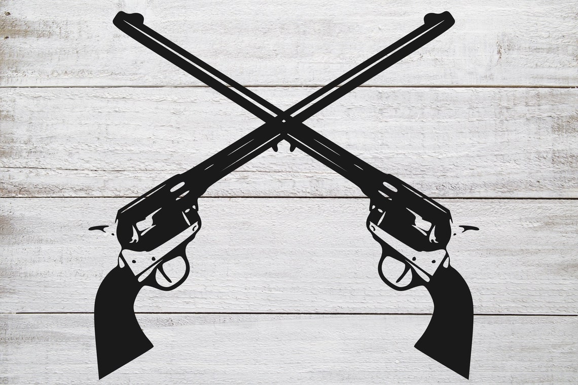 Crossed Pistols SVG Gun Logo svg Revolver svg Gun svg Gun | Etsy