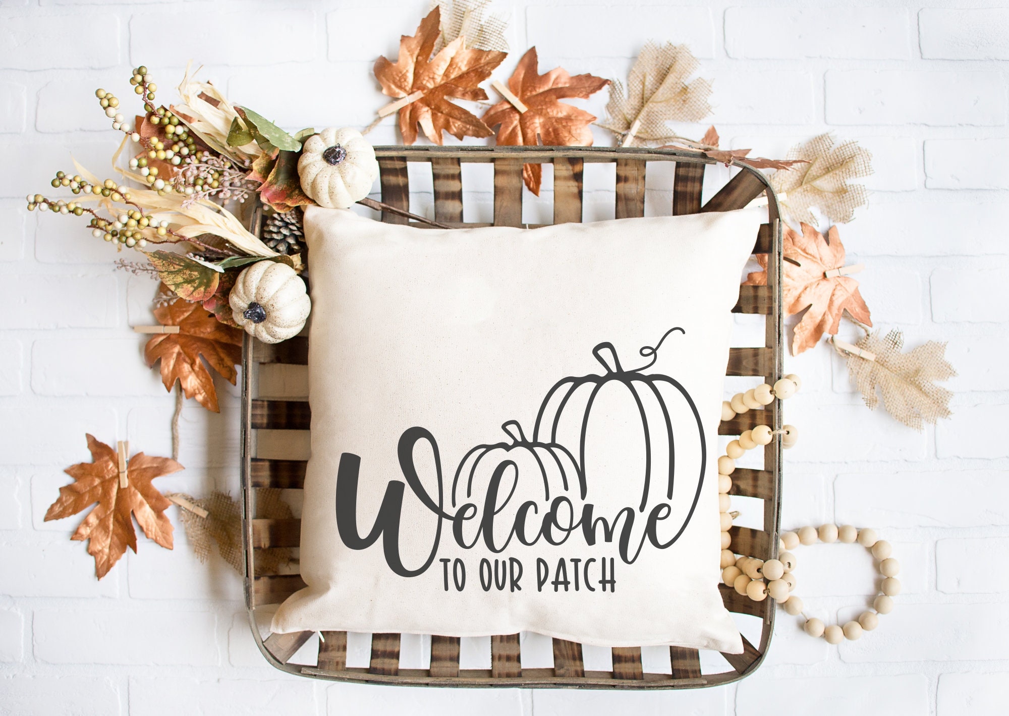 Welcome to Our Patch Sign SVG: Fall Pumpkin Door Decor (digital ...