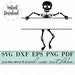 Skeleton Split Name Frame SVG: Halloween Monogram Cut File - Etsy
