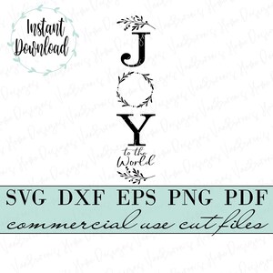 Joy SVG, Joy to the World, Christmas Svg, Porch Sign Svg, Winter Svg ...