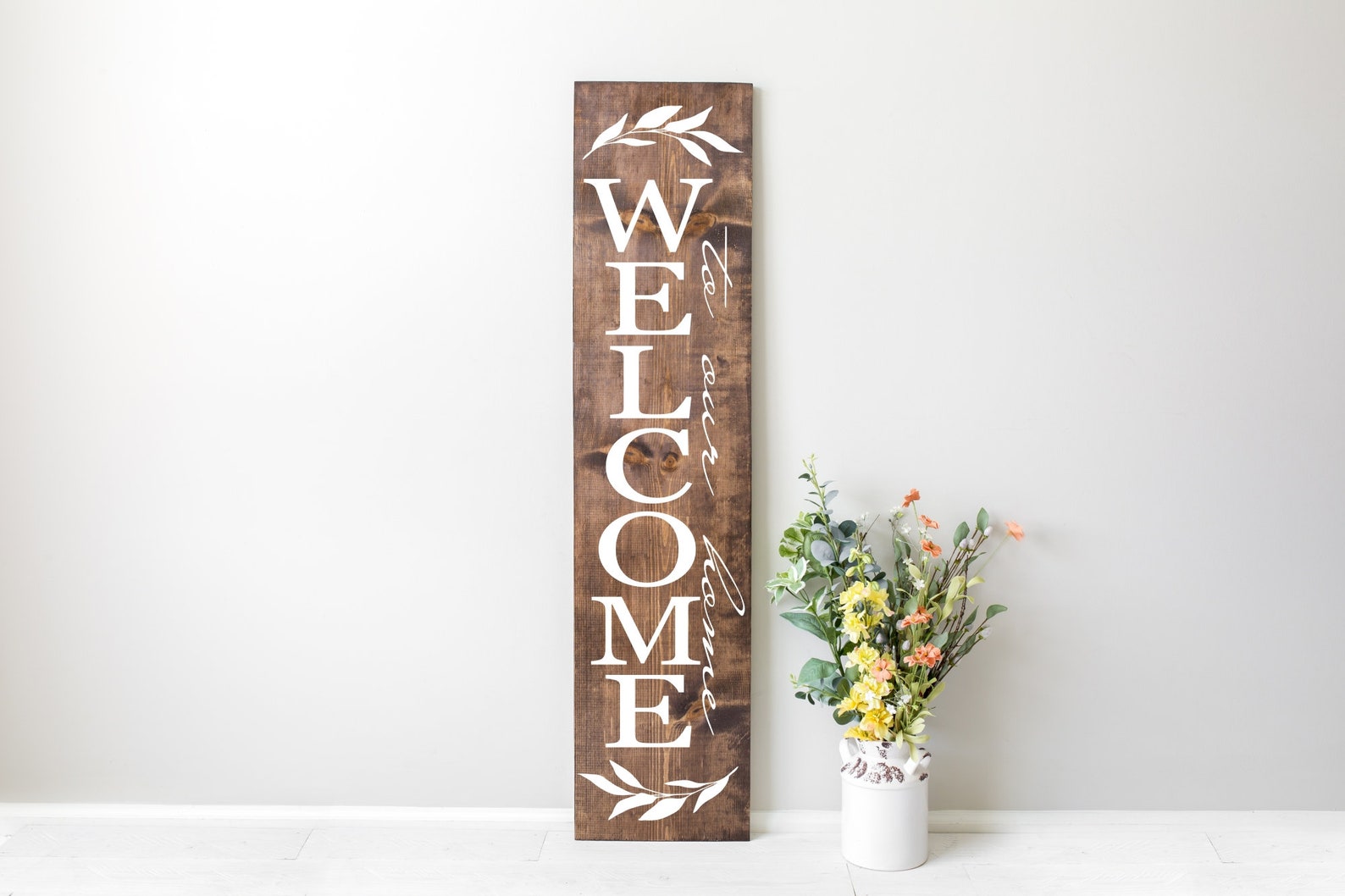 Welcome Home Vertical Porch Sign SVG Cut Files (digital Download) - Etsy