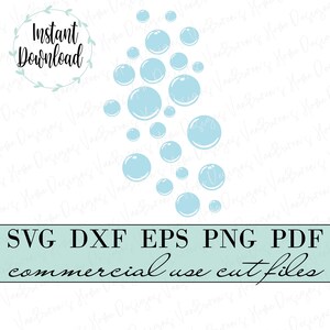 Bubbles Vector Cut File, Formats Svg Dxf Eps Png and Pdf for Commercial ...