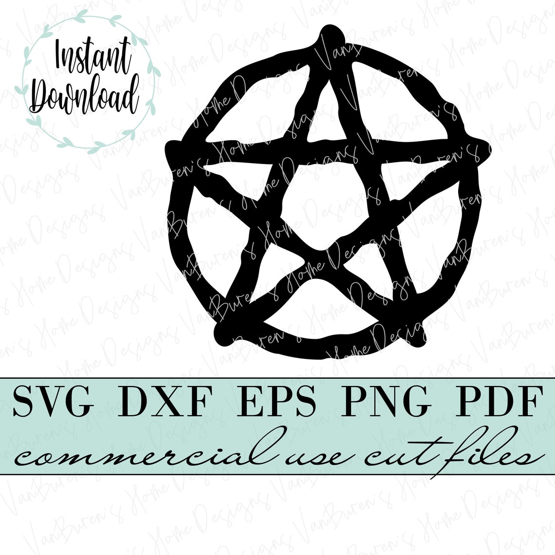 Wicca Pentacle Star Pagan Symbol File in Svg Png Eps Dxf & Pdf Formats ...