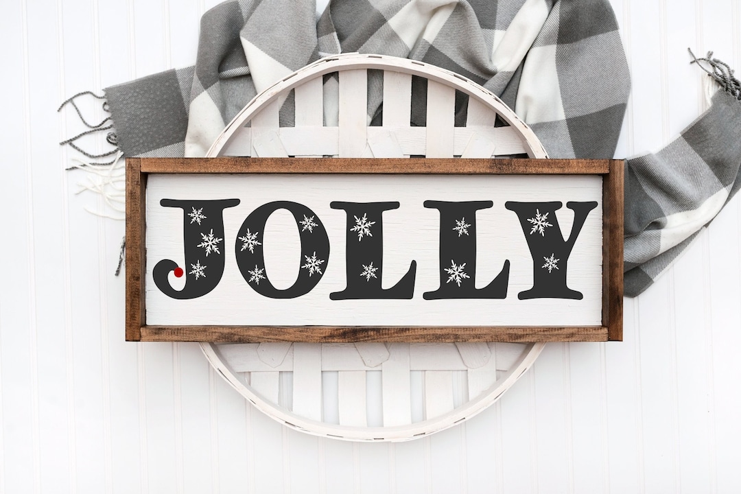 Christmas Jolly Sign Svg Dxf Eps Png & Pdf Vector Cut File - Etsy