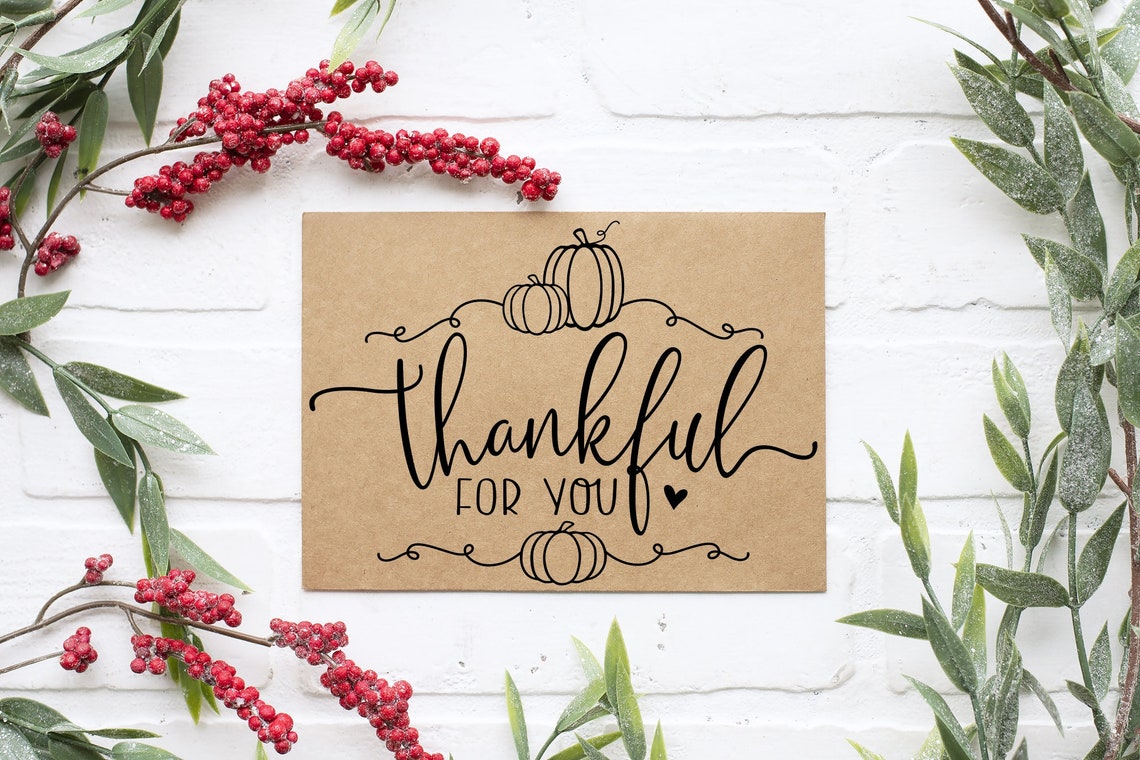 Thankful for You SVG Design: Thanksgiving Pumpkin Border (laser/cricut ...