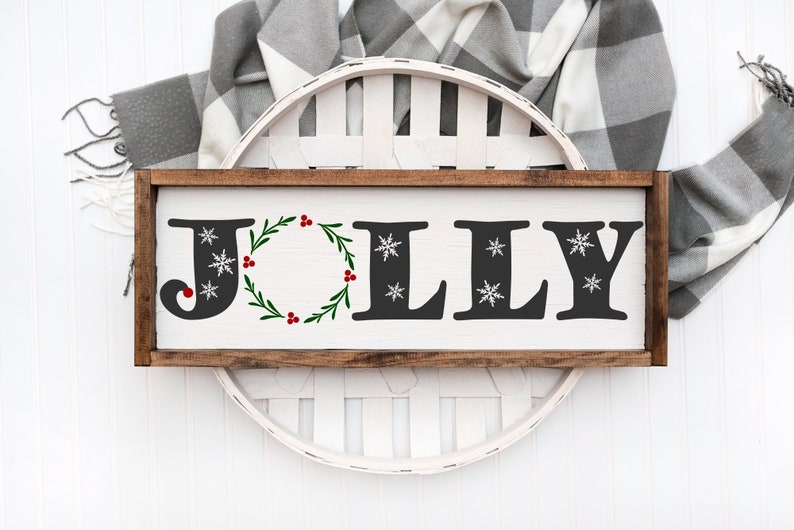 Jolly Svg Christmas Sign Svg Horizontal Welcome Svg - Etsy
