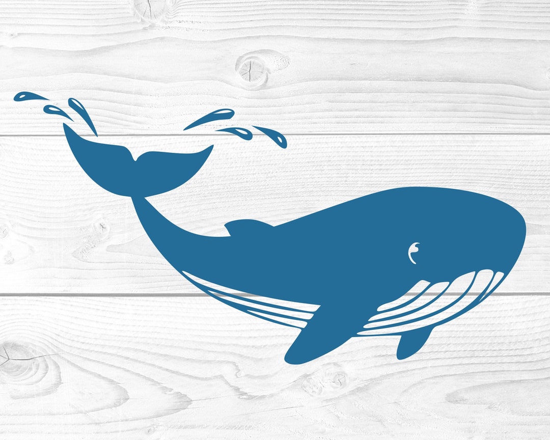 Splashing Whale Cut File Formats Svg Dxf Eps Pdf and Png - Etsy