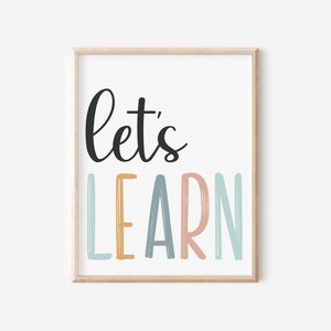 Classroom Wall Art Printable Set of 6, Educational Prints, Homeschool ...