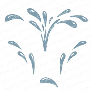 Water Splash Cut File Bundle Formats Svg Dxf Eps Png and Pdf - Etsy