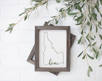 Wooden Idaho State Sign - Etsy