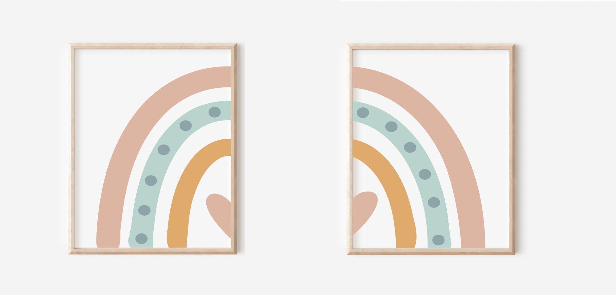 Split Rainbow Printable Art Set Rainbow Print Nursery - Etsy