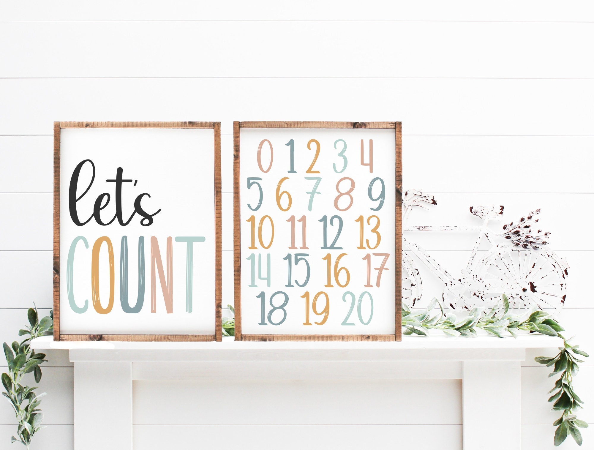 Rainbow Numbers 1-20 Poster: Classroom Homeschool Decor (digital ...