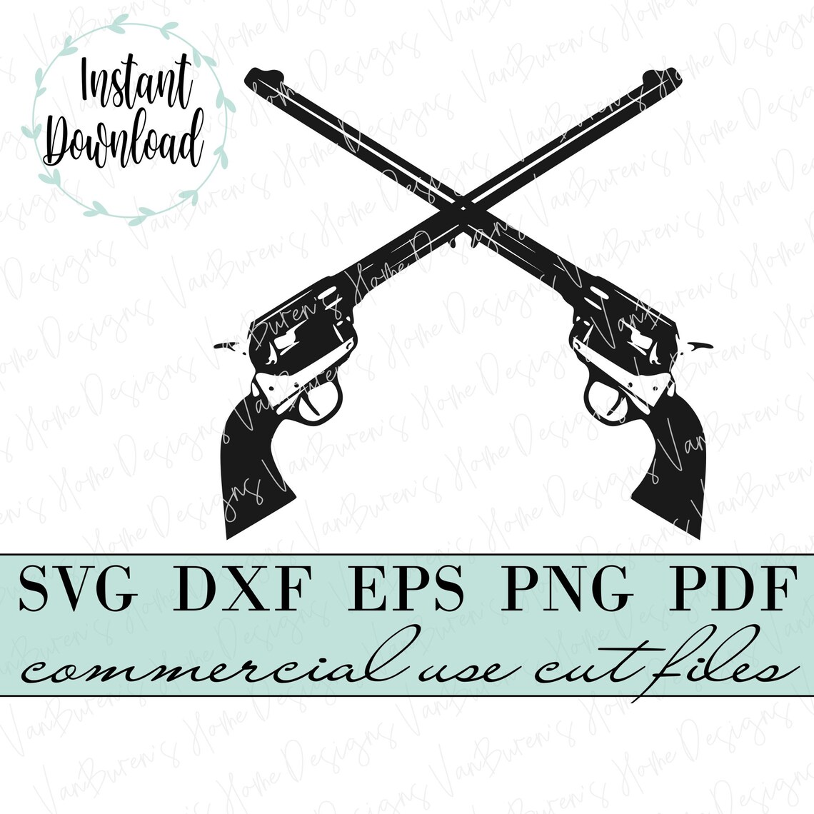 Crossed Pistols SVG Gun Logo Svg Revolver Svg Gun Svg Gun - Etsy