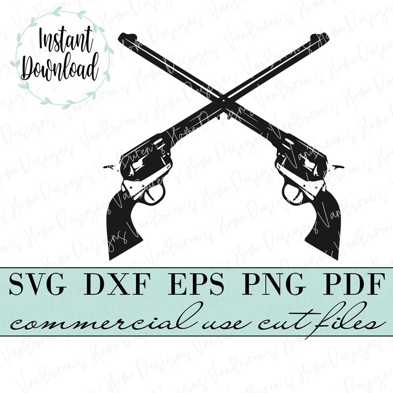 Crossed Pistols SVG Gun Logo Svg Revolver Svg Gun Svg Gun - Etsy
