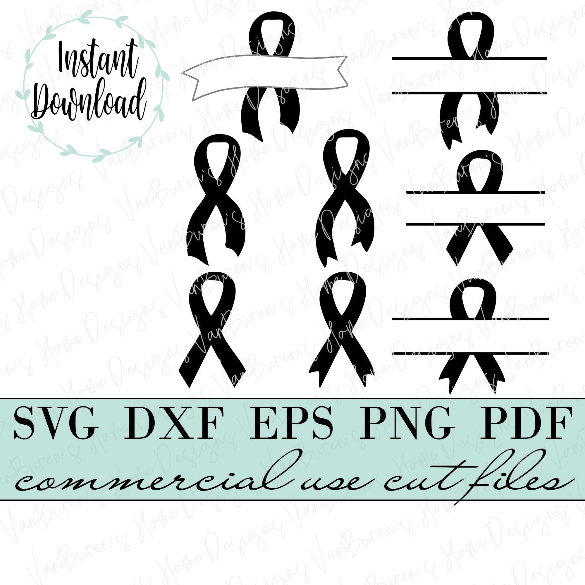 Cancer Awareness Ribbon Cut File Bundle, Awareness Ribbons Svg, Cancer ...