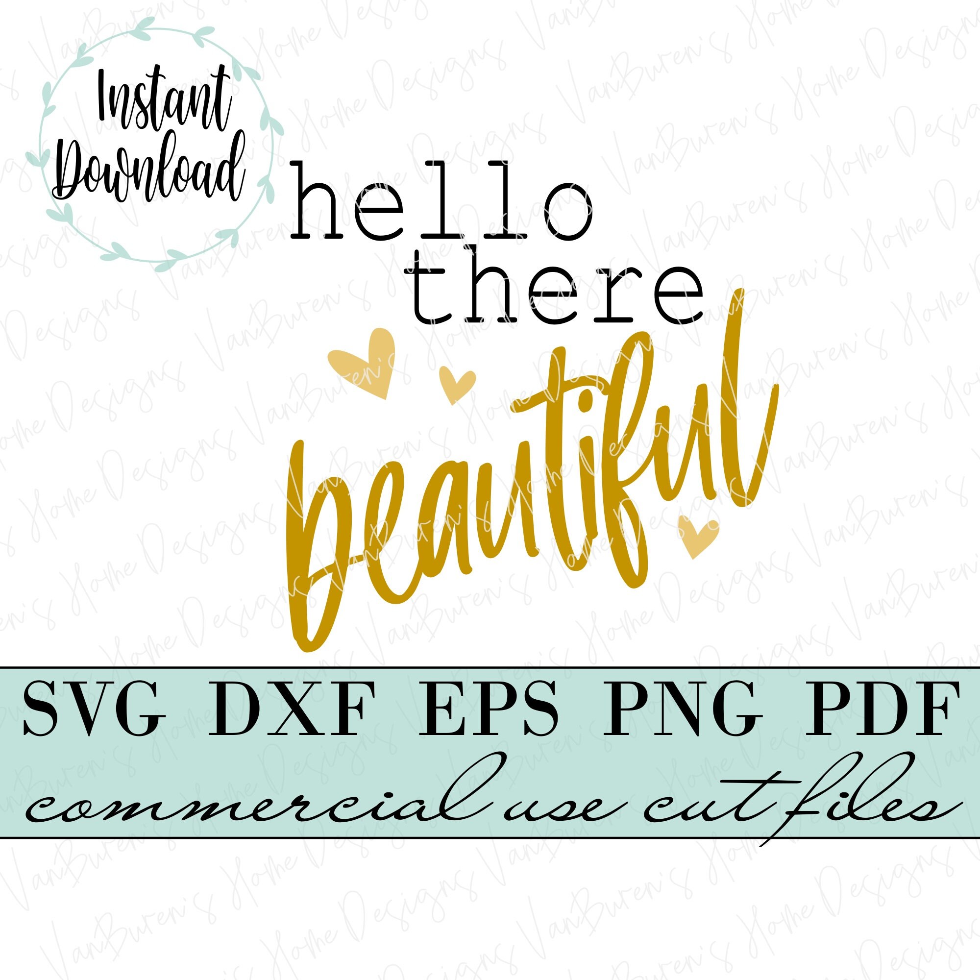 Hello Beautiful SVG Mug SVG Gift for Her Home Decor Svg - Etsy