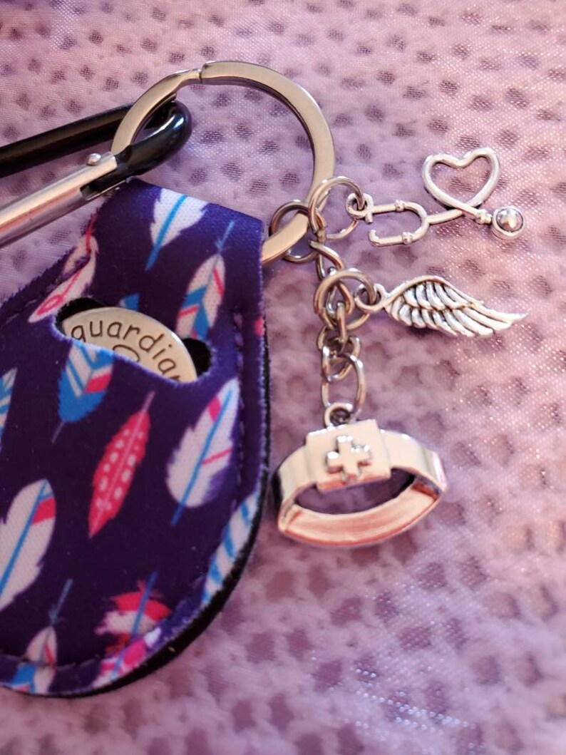 Nurse Guardian Angel Token in Feather Coin Holder With Nurse - Etsy