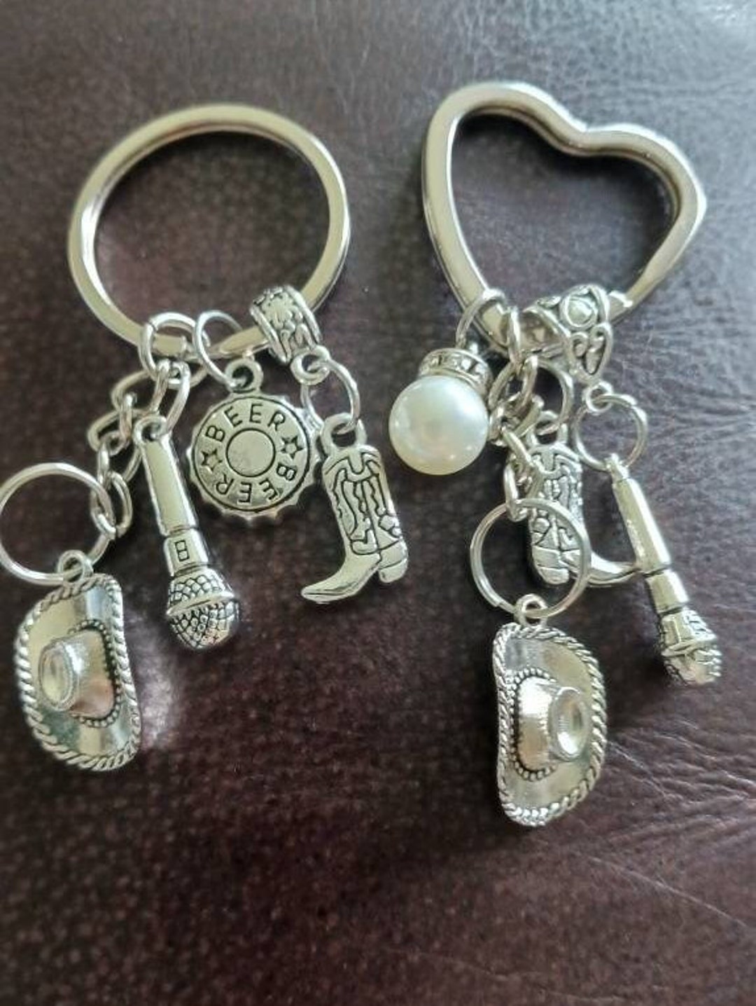 His and Hers Country Music * Country Singer Charms Keychain Pair - Etsy