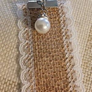 Burlap and Lace Bible Journal Book Bookmark With Charms - Etsy