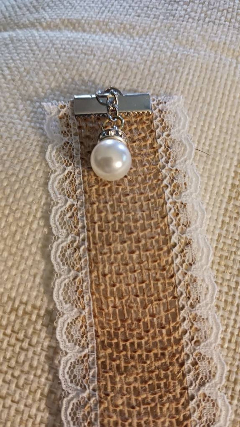 Burlap and Lace Bible Journal Book Bookmark With Charms - Etsy