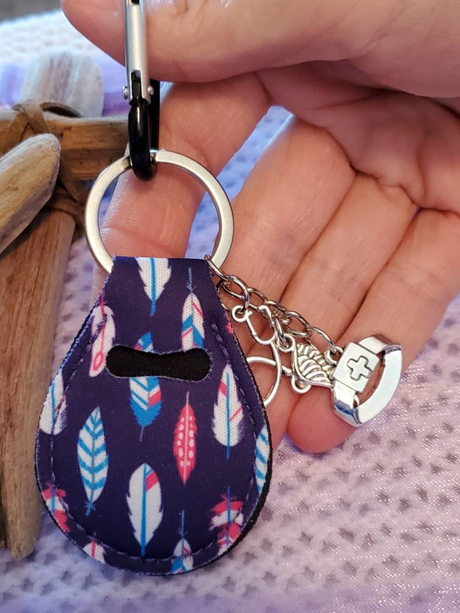 Nurse Guardian Angel Token in Feather Coin Holder With Nurse - Etsy