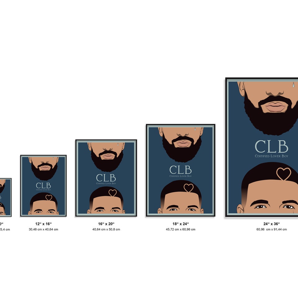 DRAKE - Certified Lover Boy - CLB - Poster sold by Artisan Fringed ...