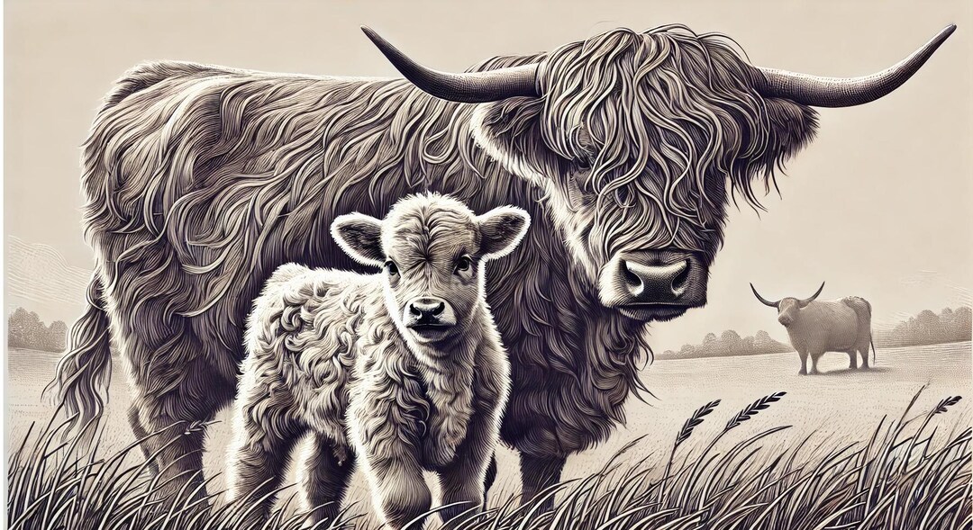 Hyland Cows in the West - Etsy