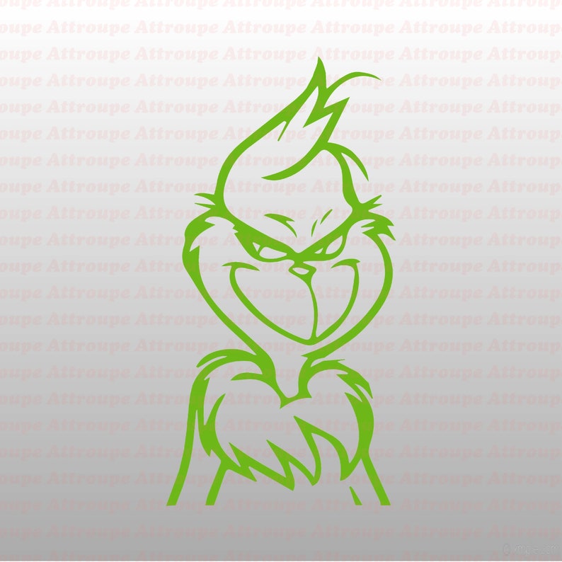 Outline Grinch Dr Seuss Svg 1 Svg Dxf Cricut Silhouette Etsy