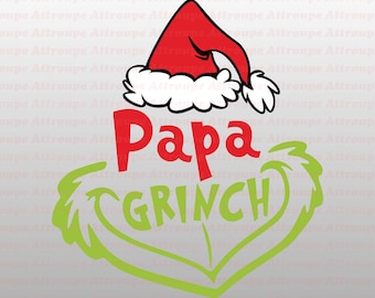 Papa Grinch Svg | Etsy