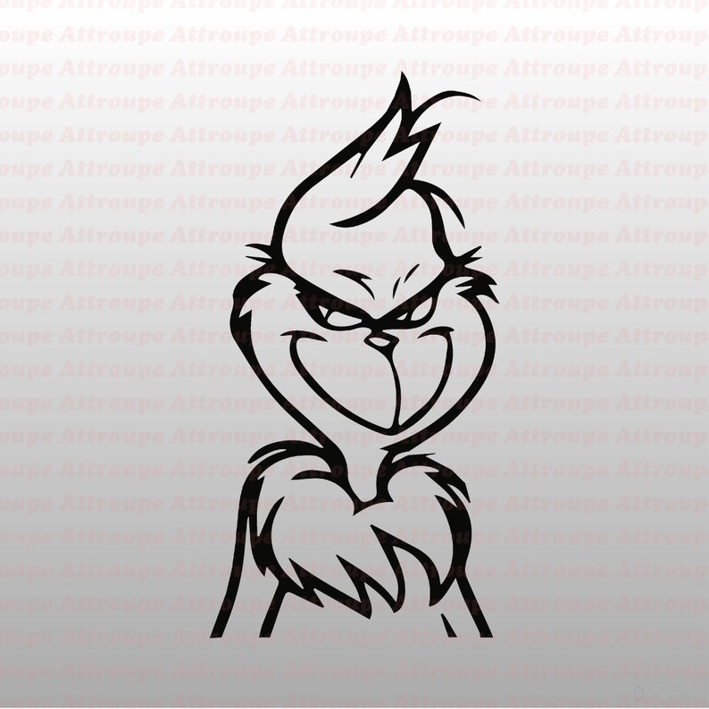 Outline Grinch Dr Seuss Svg 4 Svg Dxf Cricut Silhouet